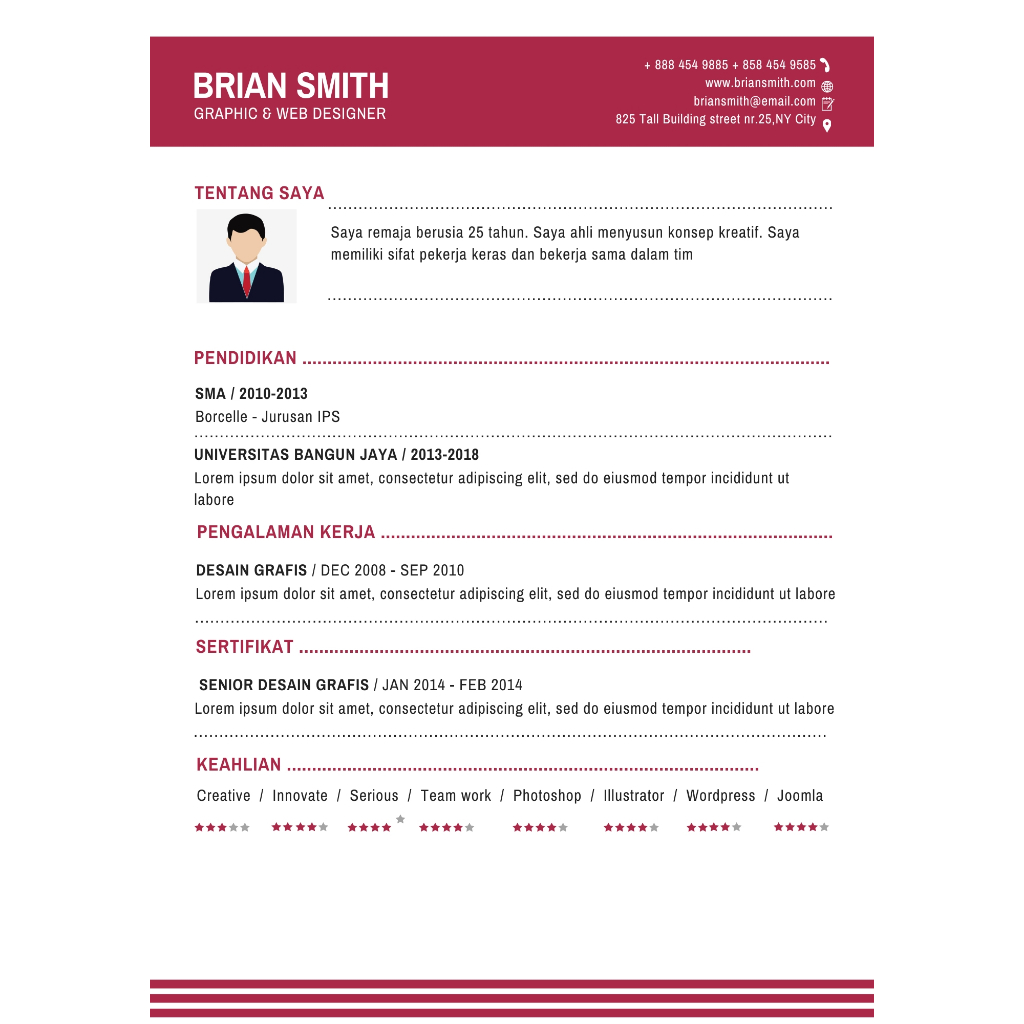 Jual Jasa Pembuatan CV | Jasa Desain CV | Surat Lamaran Kerja | CV ...