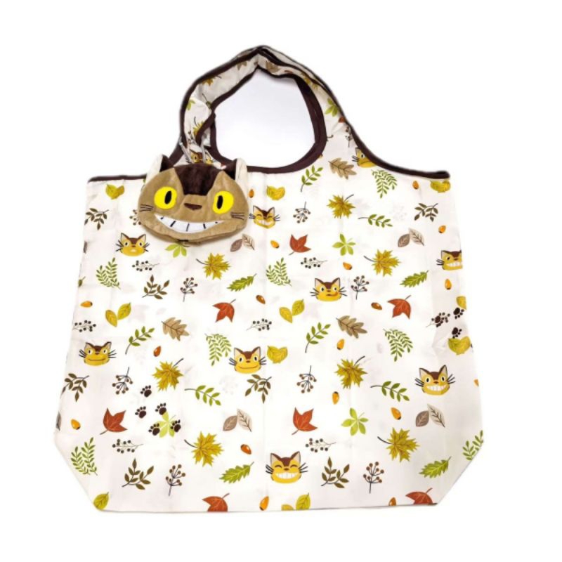 Jual GHIBLI Studio Catbus Totoro Coklat Shopping Tote Bag Tas Belanja ...