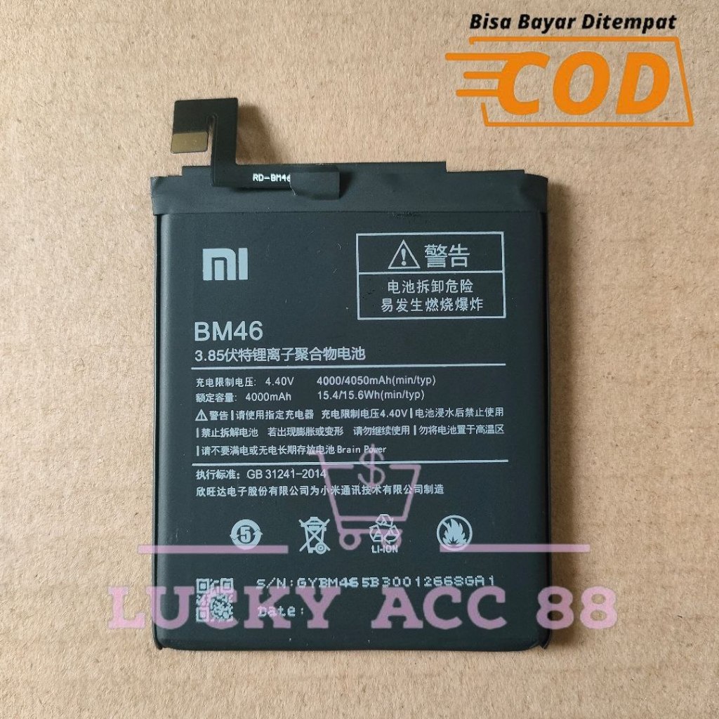 Jual Baterai Batrei Batre Xiaomi Redmi Note 3 / Note 3 Pro BM46 Batrai ...
