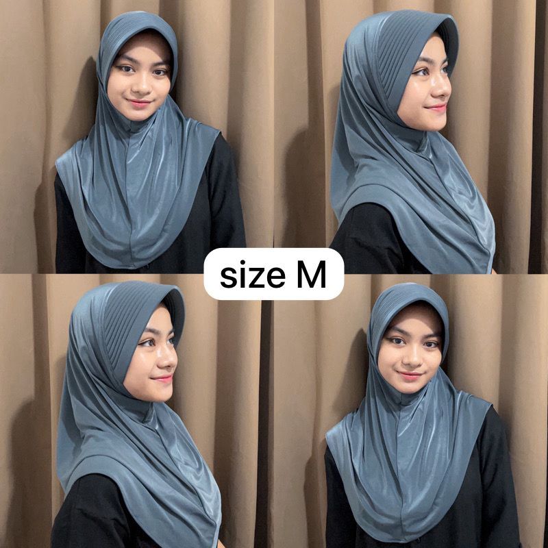 Jual hijab bergo sport pet tebal size m/ jilbab instan sporty/ hijab bergo sport jersey premium ...