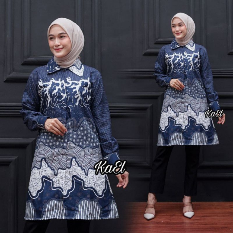Jual Tunik Batik Wanita Jumbo Big Size ld 120cm Modern Terbaru | Tunik ...
