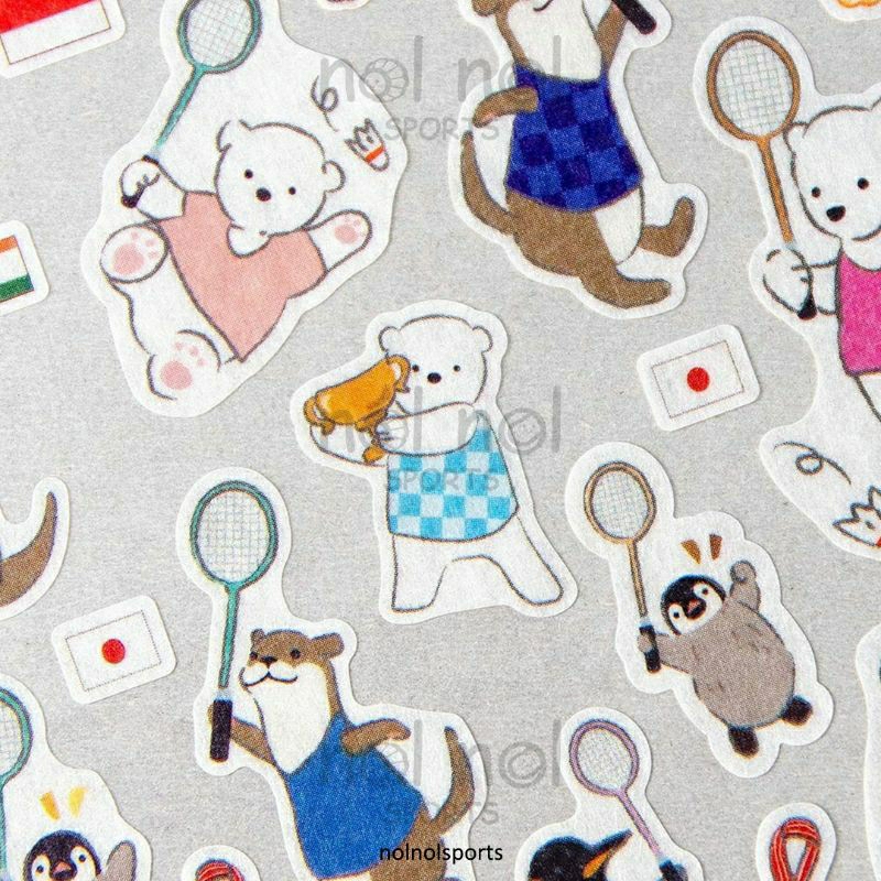 Jual NNS Japan sports animal paper sticker stiker olahraga badminton ...