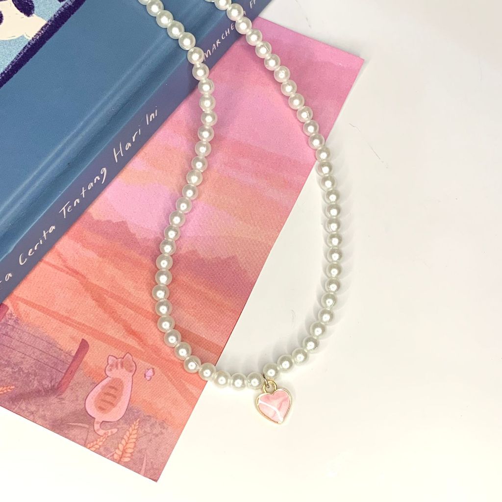 Jual Kalung Mutiara Pearl Necklace Choker Kalung Hijab [BACA DESKRIPSI ...