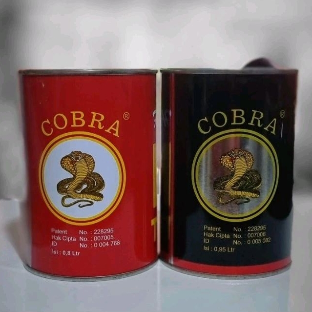 Jual Thiner tinner tiner tener kaleng Hitam/Merah Cobra | Shopee Indonesia