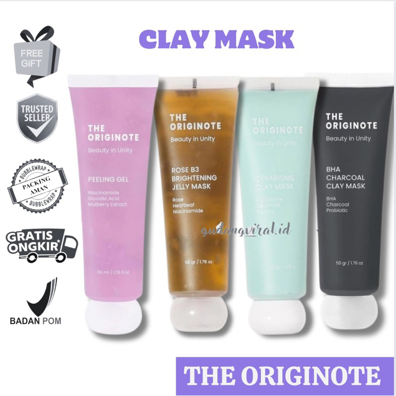 Jual ️GV ️ MASKER THE ORIGINOTE ROSE B3 BRIGHTENING JELLY MASK THE ...