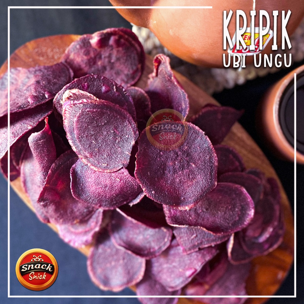 Jual Kripik ubi ungu 200 gram keripik ubi unggu manis | Shopee Indonesia