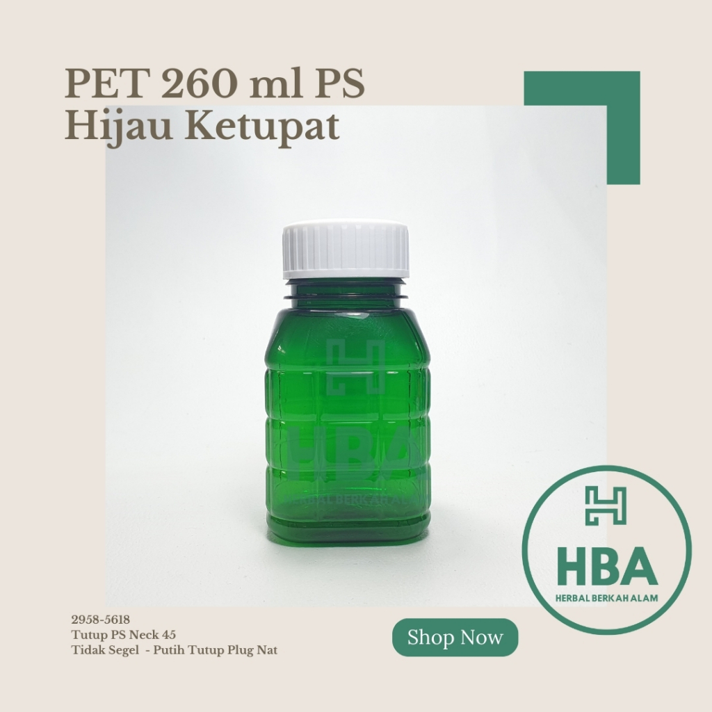 Jual Botol Obat 260 ml Hijau Tutup Hitam Gerigi Besar / Botol Obat ...