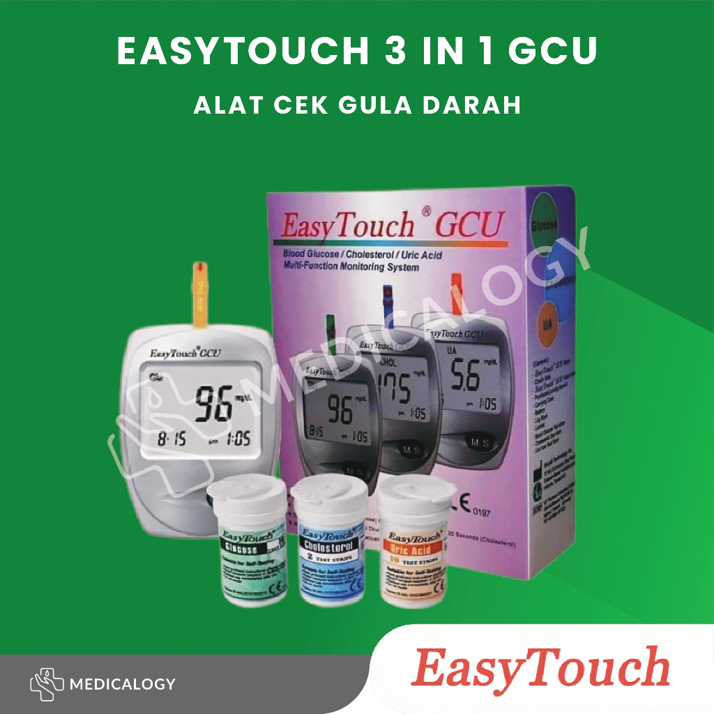Jual EASY TOUCH GCU 3IN1 / EASY TOUCH CEK KESEHATAN / CEK DARAH EASY ...