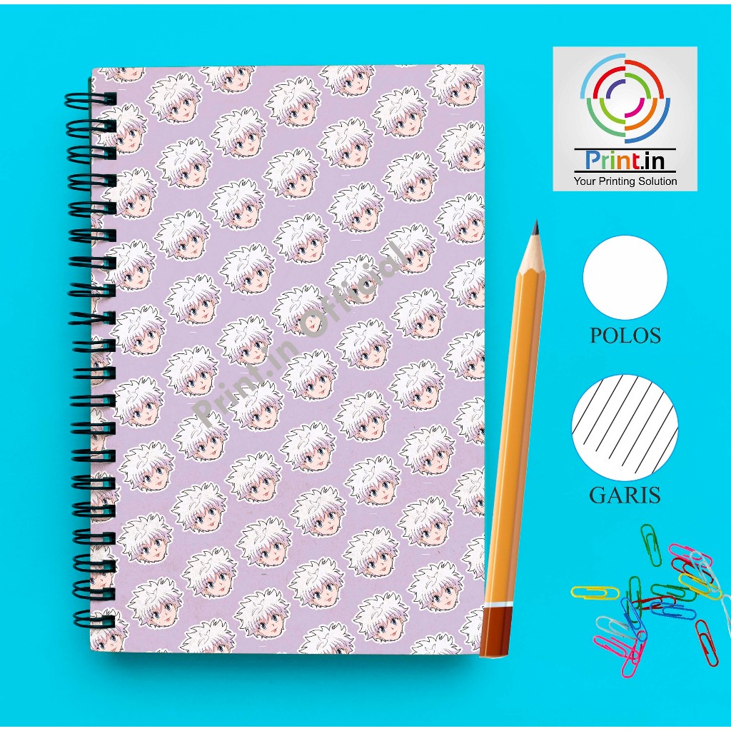 Jual Notebook Spiral Emoticon Face Hunter x Hunter A5 GARIS/POLOS ...