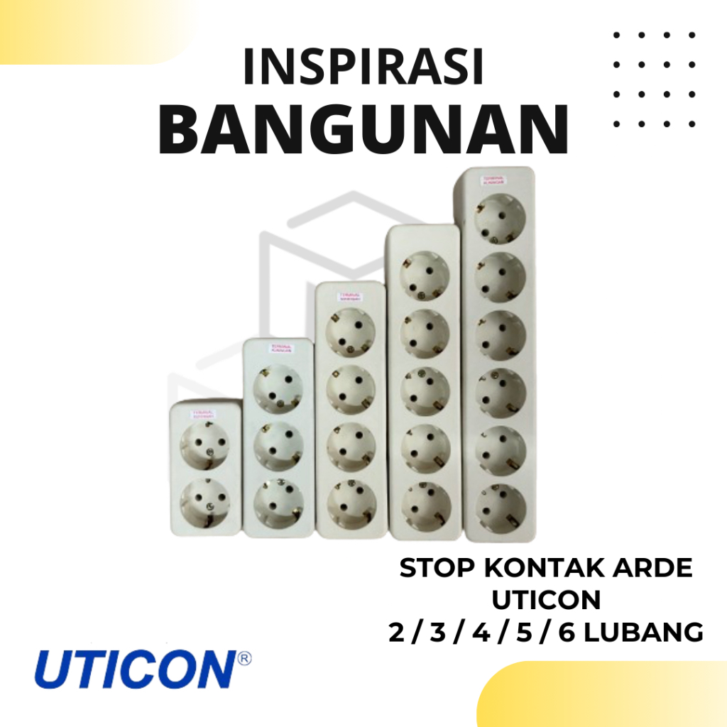 Jual UTICON Stop Kontak Terminal Listrik 2 3 4 5 6 Lubang SNI Kuningan | Shopee Indonesia