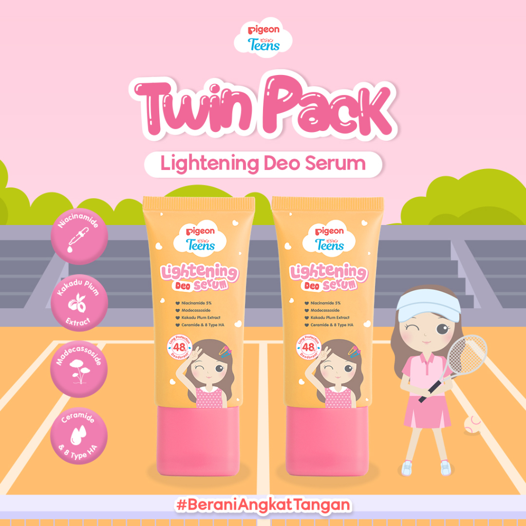 Jual (TWIN PACK) PIGEON TEENS LIGHTENING DEO SERUM 30ML | Serum ...