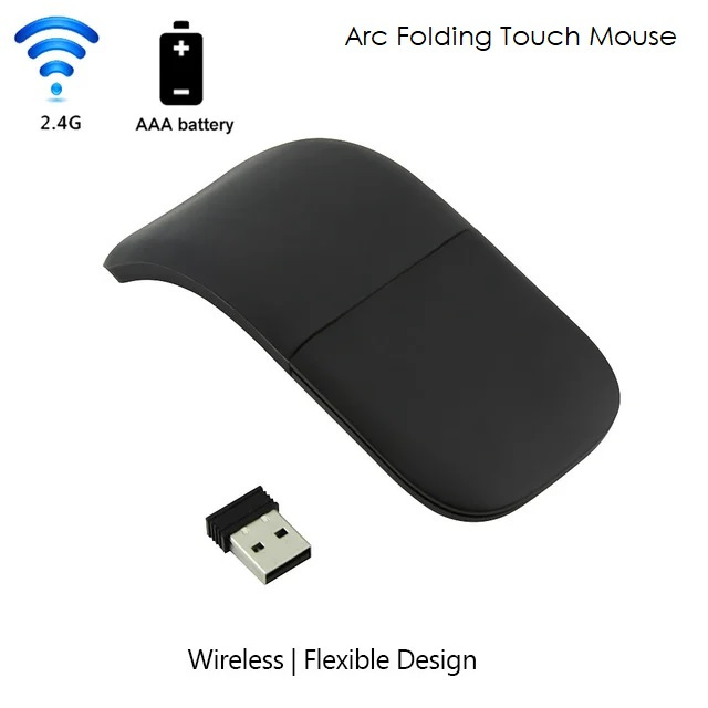 Jual Arc Touch Folding Mouse Wireless 2.4G - Thin Design Ultra Silent ...