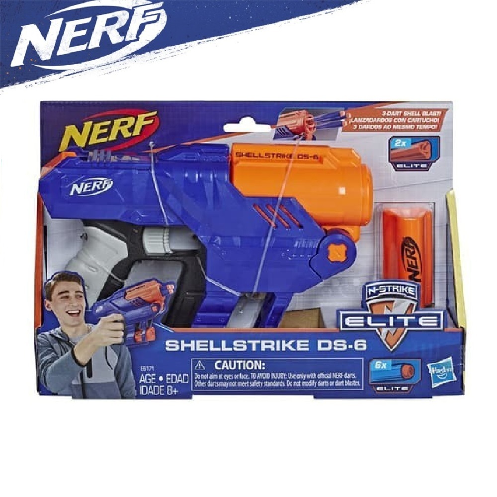 Jual NERF N-STRIKE Elite Shellstrike DS-6 DS6 Blaster NRRE6171 | Shopee ...