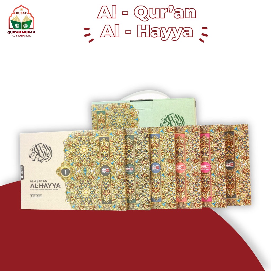 Jual Al-Qur'an Al Hayya A5 Box Per 5 Juz Alquran Terjemah Tajwid Warna ...
