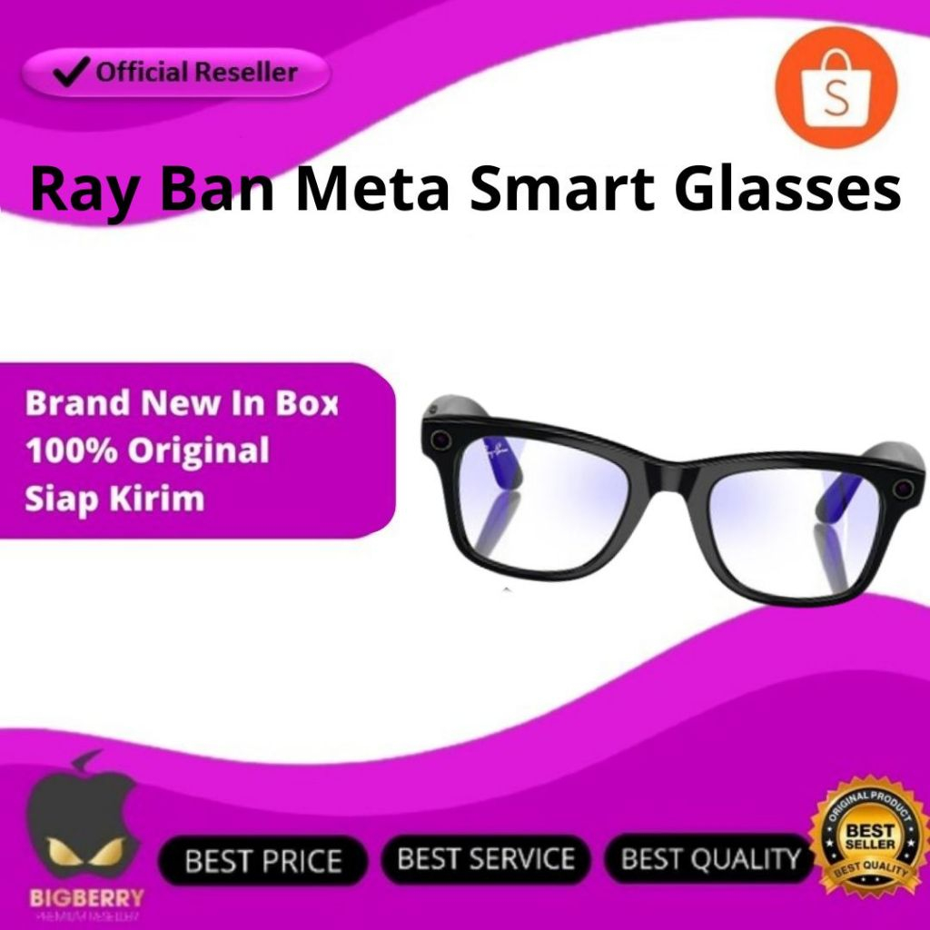 Jual Kacamata Pintar Ray-Ban Meta Smart Glasses RayBan Wayfarer 2023 ...