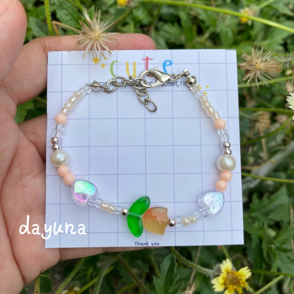 Jual [8]Bracelet Ring Korea/ Gelang manik lucu murah/ gelang mutiara ...