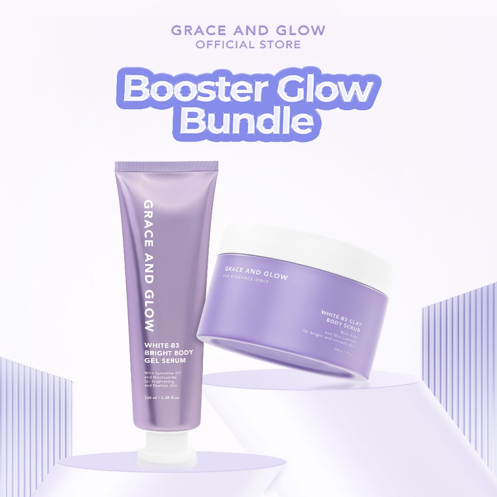 Jual Booster Glow Bundle Grace and Glow White-B3 Body Gel Serum + Clay ...