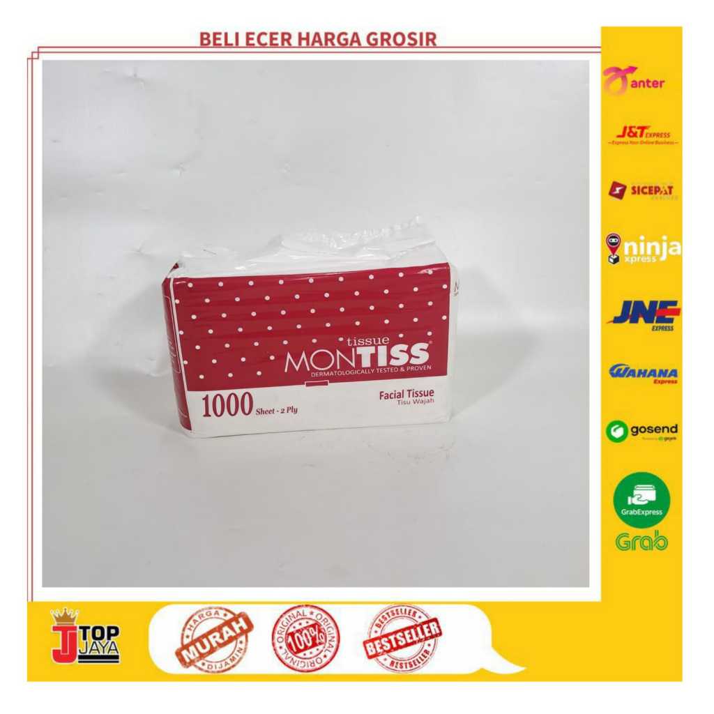 Jual MONTISS Facial Tissue 1000 Gram 1 Kg Tisu Wajah Kiloan 2 PLY Per ...
