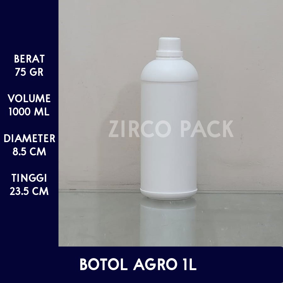 Jual Botol Agro 1 Liter / Botol Labor / Solid Putih Susu | Shopee Indonesia