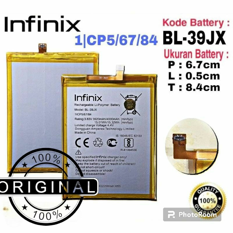 Jual Baterai BL39JX baterai Infinix Hot S3X X662 Hot 6X X623 BL-39JX ...