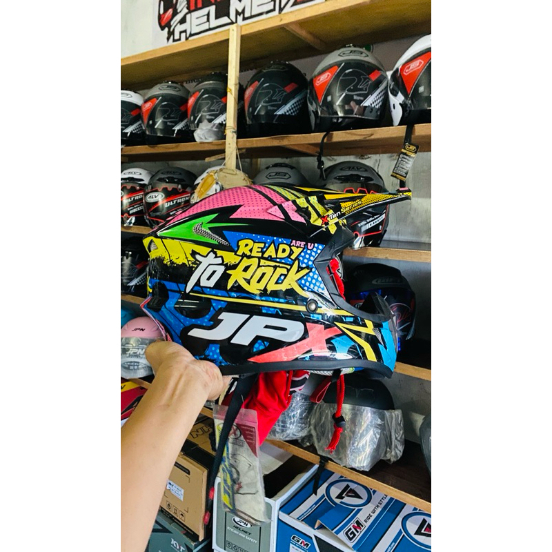 Jual HELM CROSS MOTIF HELM FULLFACE ORIGINAL | Shopee Indonesia