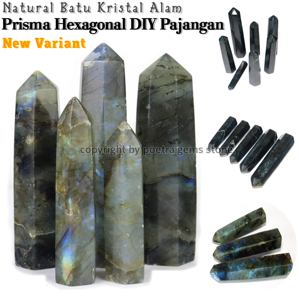 Jual Natural Batu Kristal Alam Healing Stone Tower Prisma Hexagonal ...