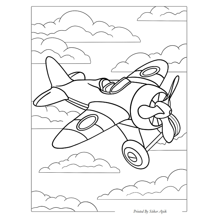 Jual Kertas Gambar Mewarnai Tema Kendaraan Bagian 1 Worksheet Coloring ...