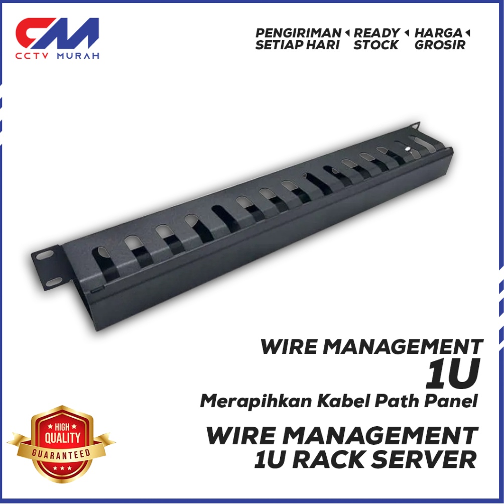 Jual ART E8K Wire Management Patch Panel 1UPanel Managemen Kabel Rack ...