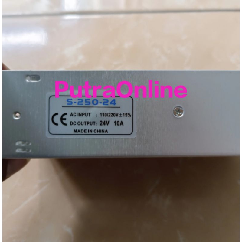 Jual Power Supply DC 24V 10A Model S-250-24 input AC 110V/220V Kualitas ...