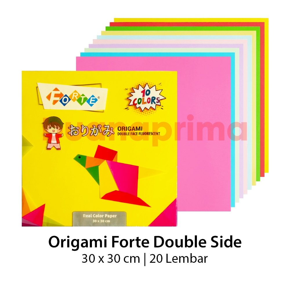 Jual Origami Double Side Forte 30 x 30 cm Kertas Lipat 2 Sisi Warna Timbal Balik 30x30 | Shopee ...