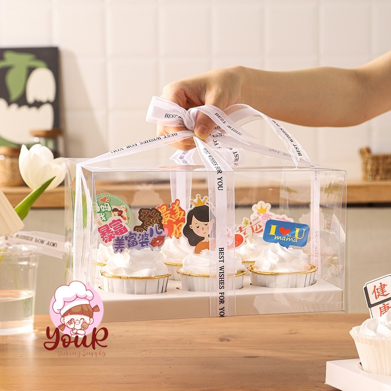 Jual Box Cupcake Mika Isi 2, 4 dan 6 / Box Muffin / Box Kue Mini / Box ...