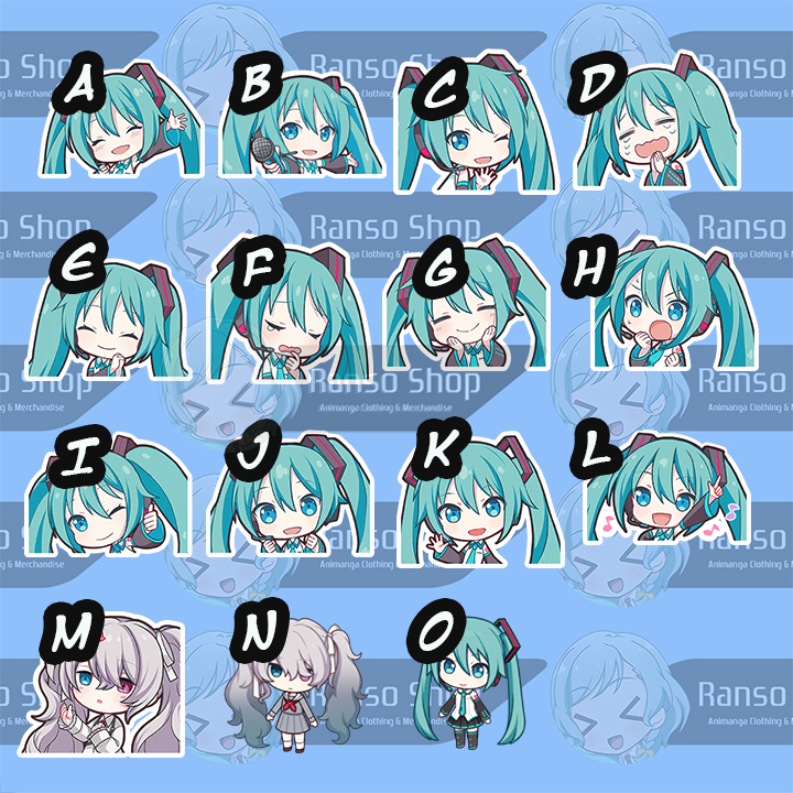 Jual Sticker Project Sekai MikuChibi | Stiker Vinyl Satuan Hatsune Miku ...
