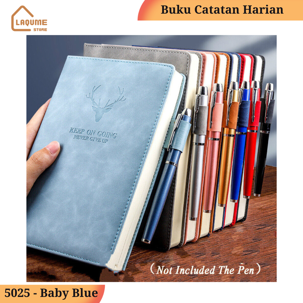 Jual Buku Catatan Harian Notebook Diary Cover Kulit 180 Lembar A5 ...