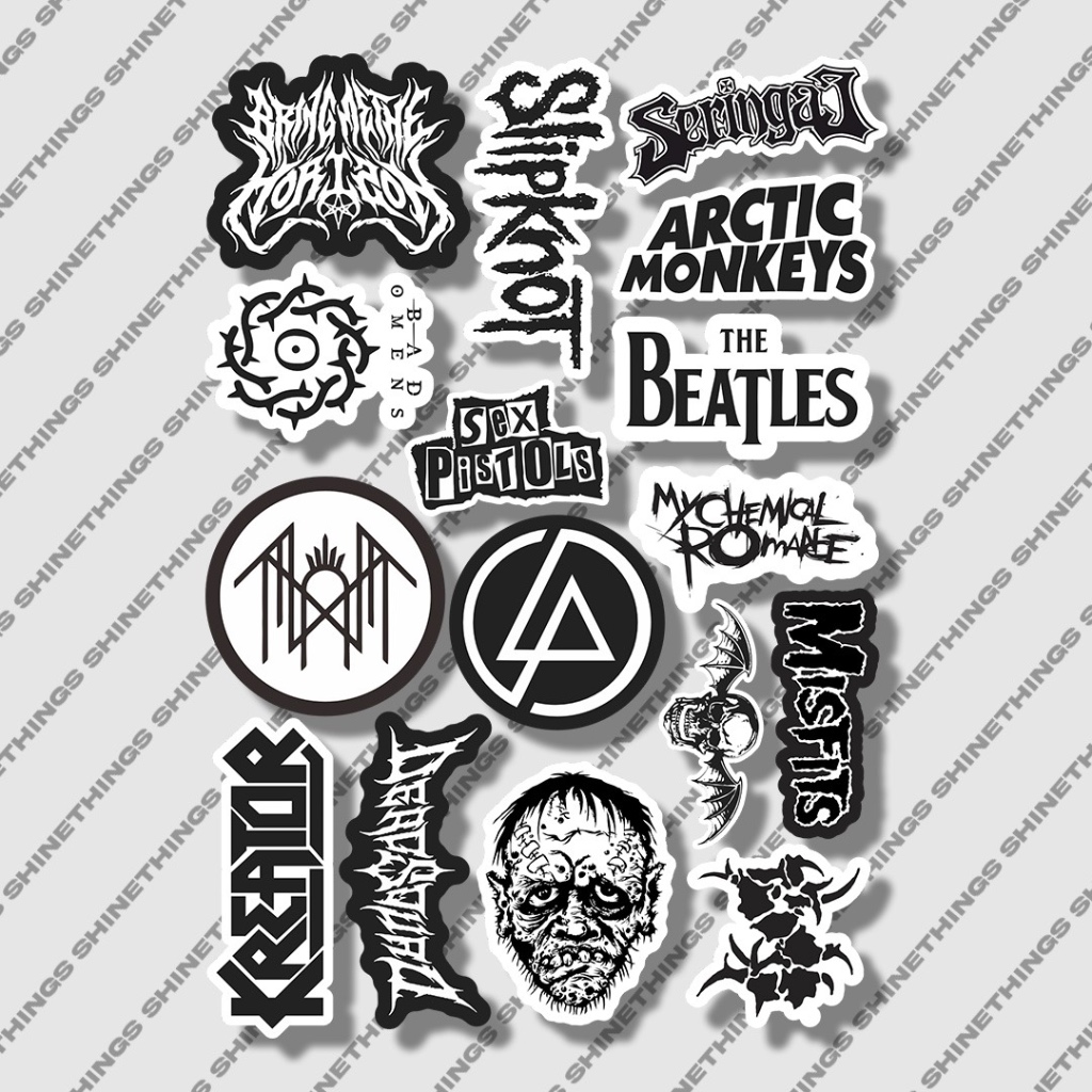 Jual sticker helm stiker pack brand music metal aesthetic MATERNAL ...
