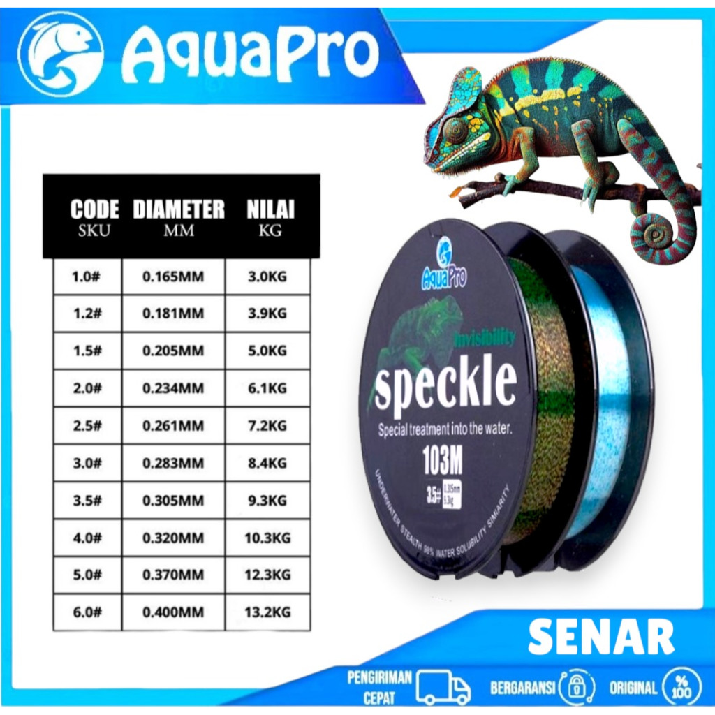 Jual Senar Pancing Ikan Line Fishing Speckle Bunglon Senar Pancing ...