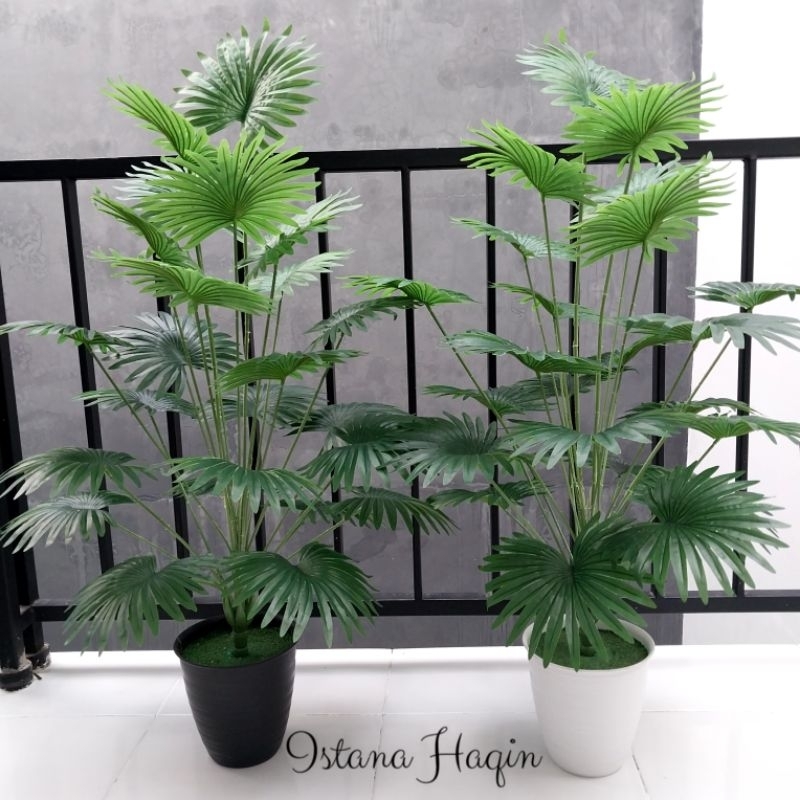 Jual Palm Kipas Artificial Jumbo 24 Daun Plus Pot | Shopee Indonesia