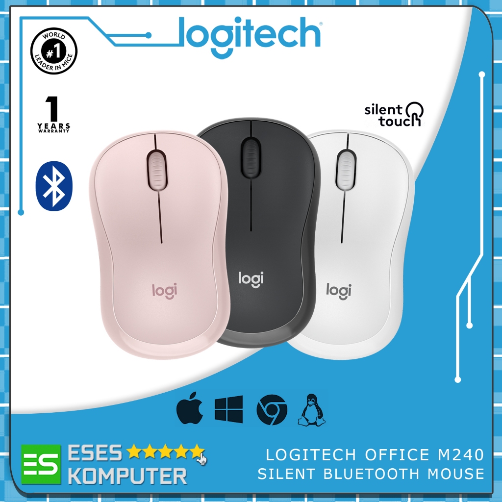 Jual Mouse Logitech M240 Wireless Bluetooth Silent Click | Shopee Indonesia