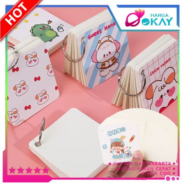 Jual HO Notebook Ring Mini Isi 80 Lembar Buku Note Gantung Karakter ...
