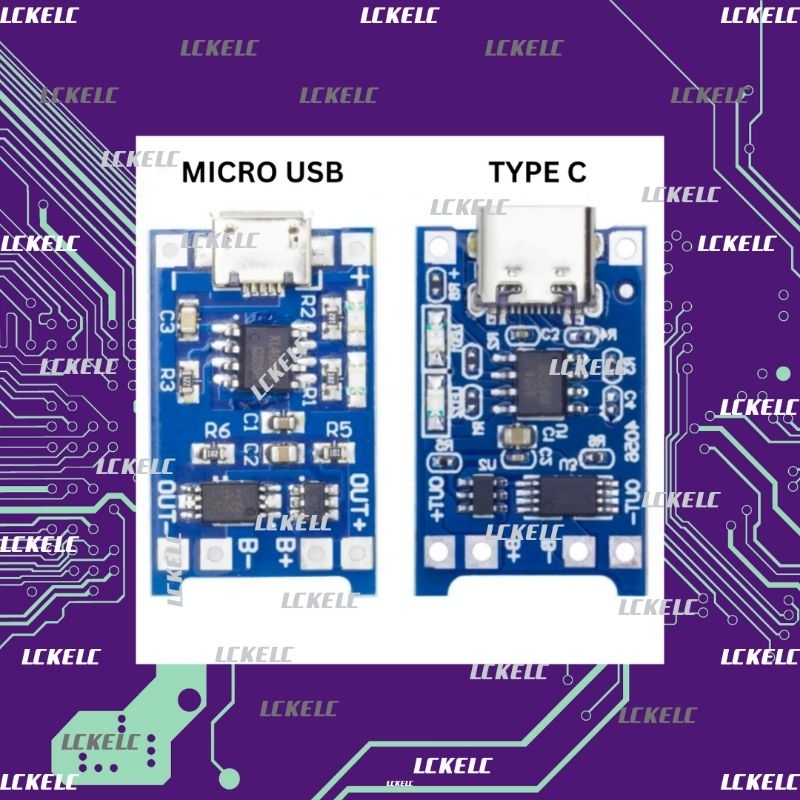 Jual MODUL CHARGER 18650 TP 4056 MICRO USB TYPE C + PROTECTION | Shopee ...