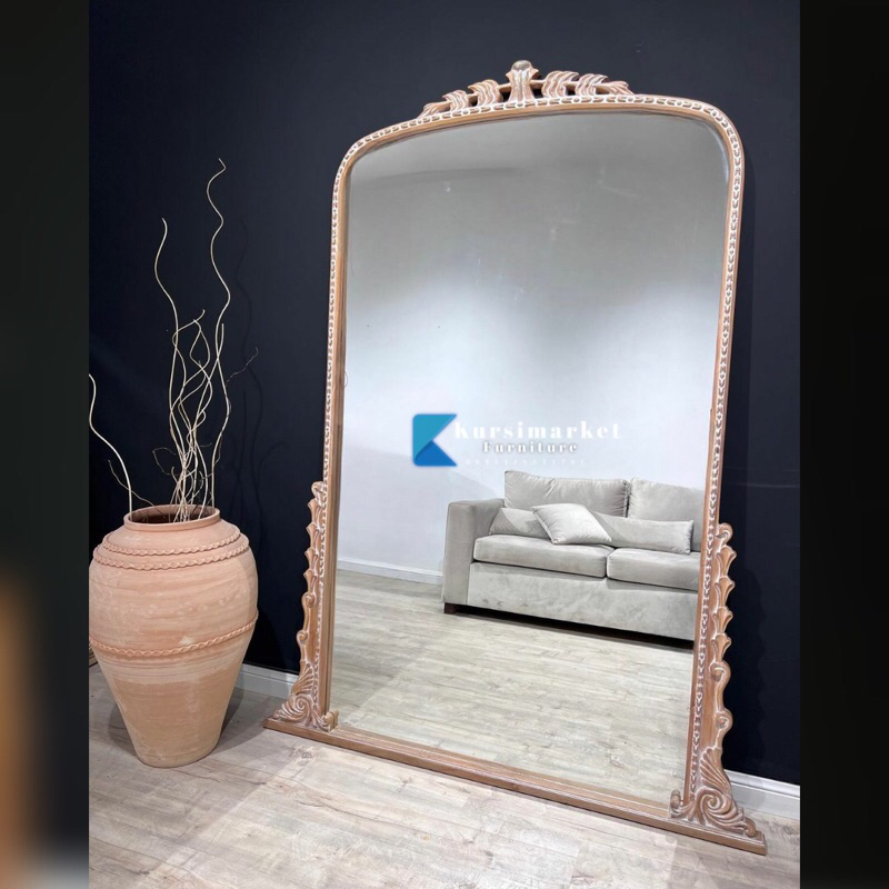 Jual Cermin full badan ukir mewah standing mirror antik aesthetic ...
