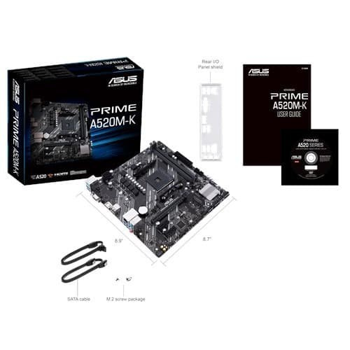 Jual Motherboard ASUS Prime A520M-K AMD AM4 A520 Micro ATX | Shopee ...