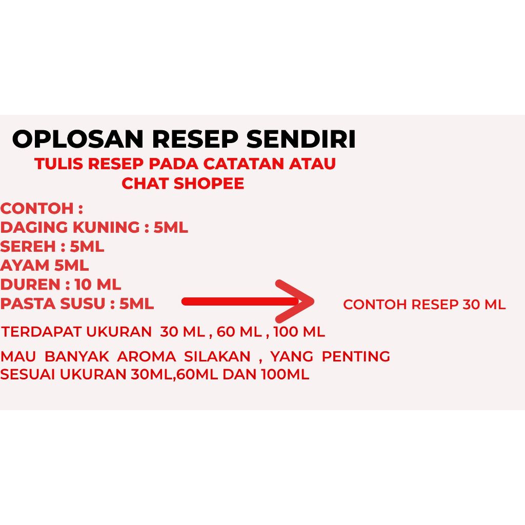 Jual BABON 1 ESSEN OPLOSAN SESUAI RESEP RACIKAN SENDIRI TERSEDIA UKURAN ...