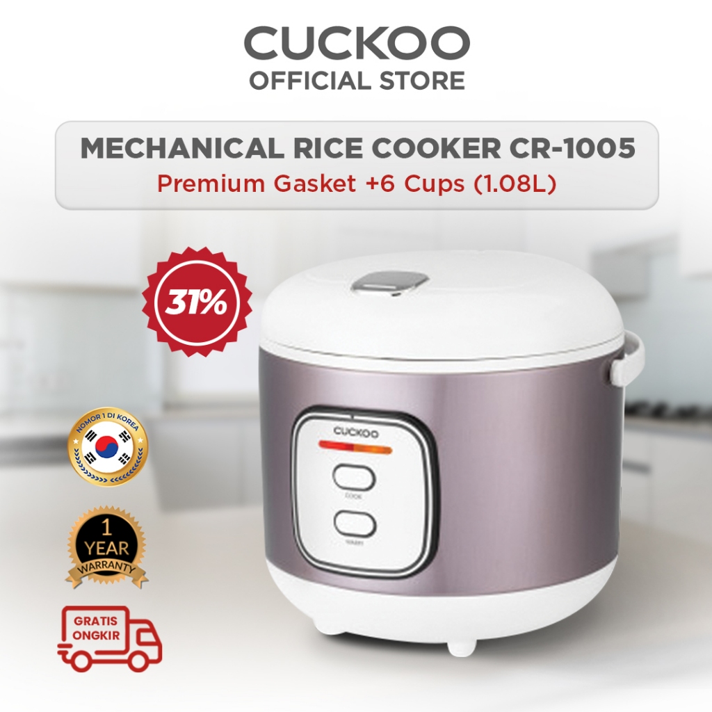 Jual CUCKOO Low Watt Mechanical Rice Cooker 1.8 L CR-1005 Magic Com ...