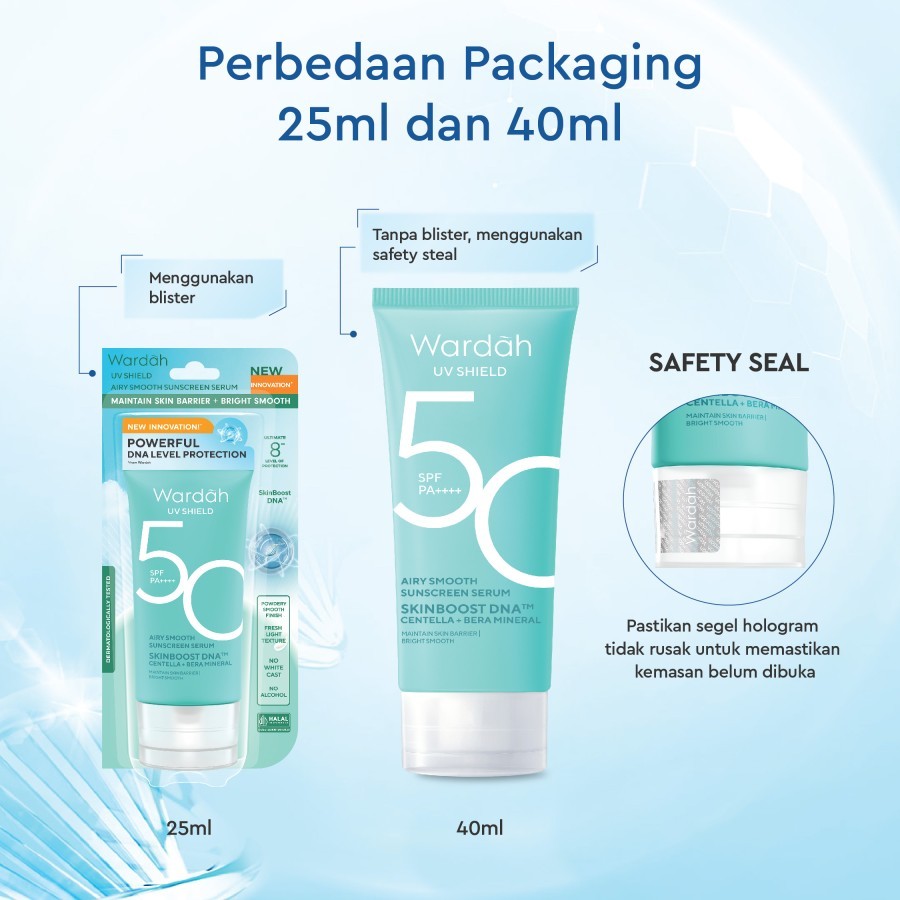 Jual Wardah UV Shield Airy Smooth Sunscreen Serum SPF 50 PA++++ | Shopee Indonesia