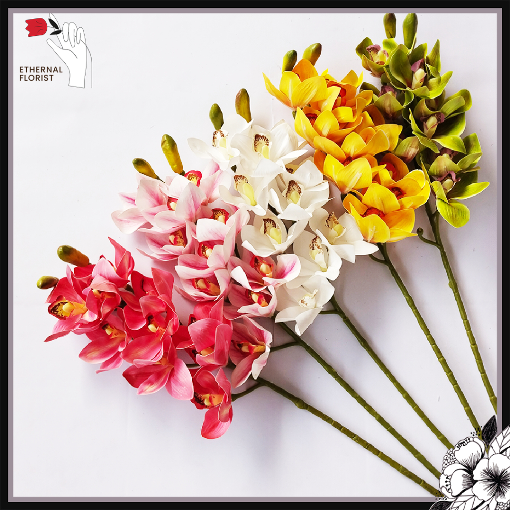 Jual Bunga Anggrek Latex Cymbidium Jumbo/Anggrek Tangkai Latex Hiasan ...