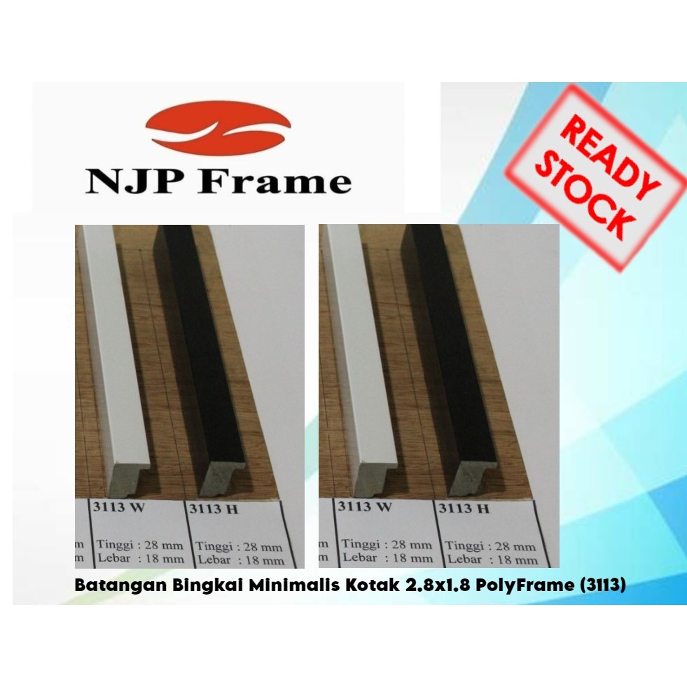 Jual Batangan Bingkai Minimalis Kotak 28x18 PolyFrame (3113) | Shopee ...