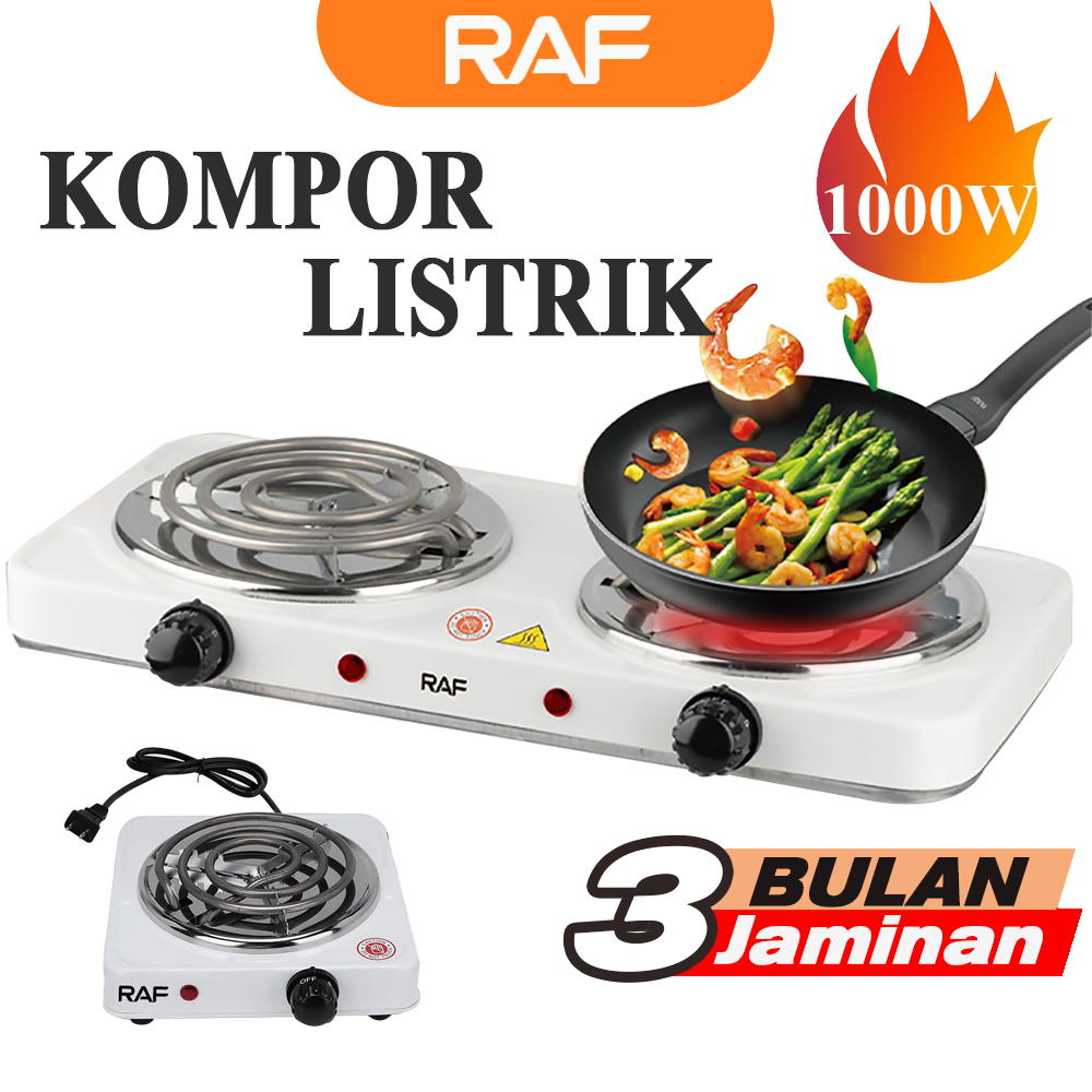 Jual RAF Kompor Listrik 2 Tungku 1000 Watt Double Ceramic Stove Untuk Panci Kaca Panci Besi ...
