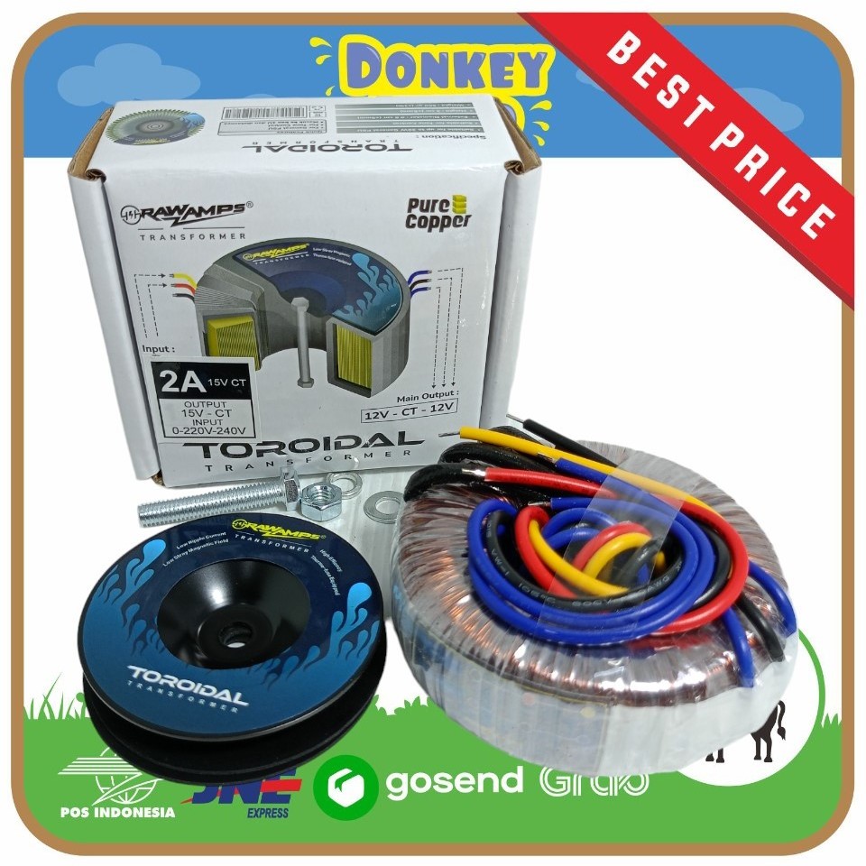 Jual TRAVO TRAFO TOROID 2A 12V CT DONUT RAWAMPS ORIGINAL | Shopee Indonesia