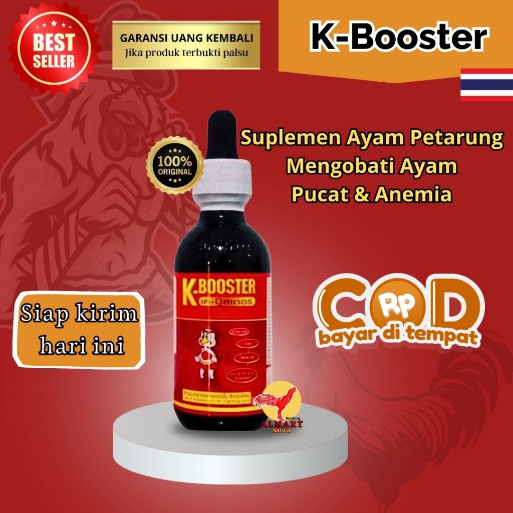 Jual K BOOSTER Vitamin dan Obat Ayam Pucat karena Anemia - K-Booster Original Impor Thailand ...