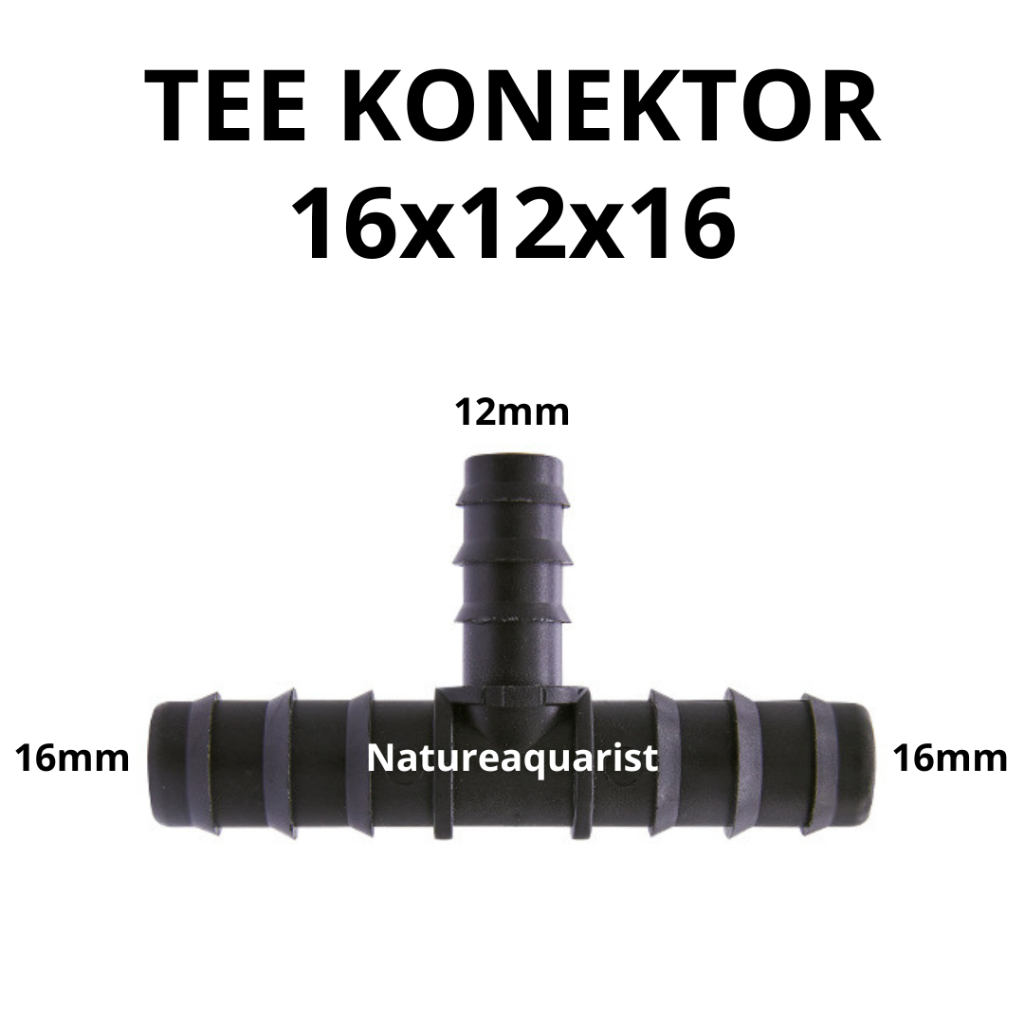 Jual Tee Connector 16x12x16mm Konektor T Sambungan Cabang 3 Selang ...